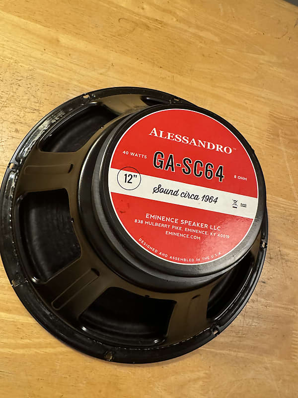 Alessandro GA-SC64 40 watt 8 ohm 12” speaker | Reverb