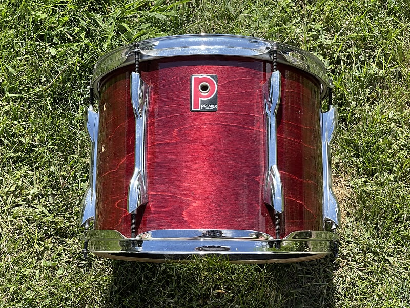 90s Premier XPK 13" Cherry Red Lacquer Rack Tom Drum 10x13 | Reverb