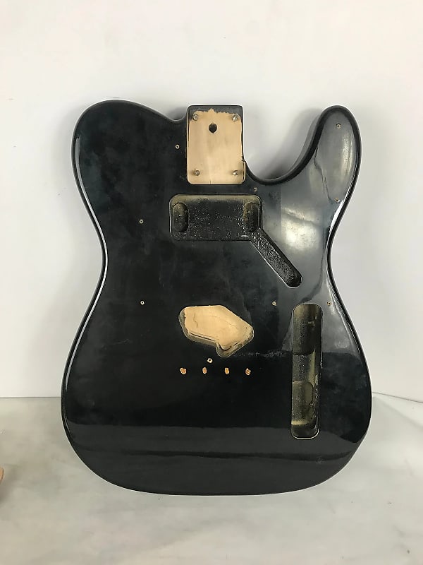 Black Tele Style Guitar Basswood Body | Reverb
