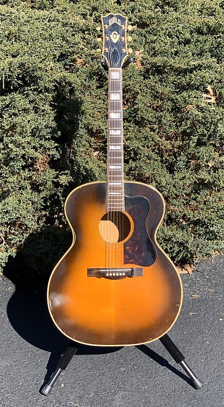 1959 Guild F-50 F50 Sunburst Hoboken Ghost Label | Reverb