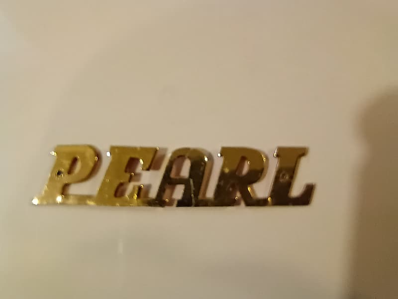 Pearl script drum badge | Reverb