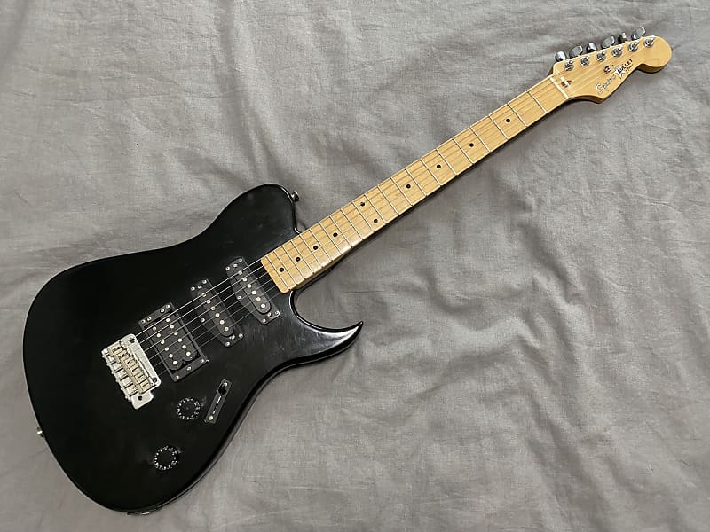 Squier H-1 1986 Black | Reverb