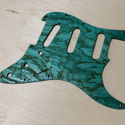 US made turquoise dyed spalted pattern laser engraved wood | Reverb