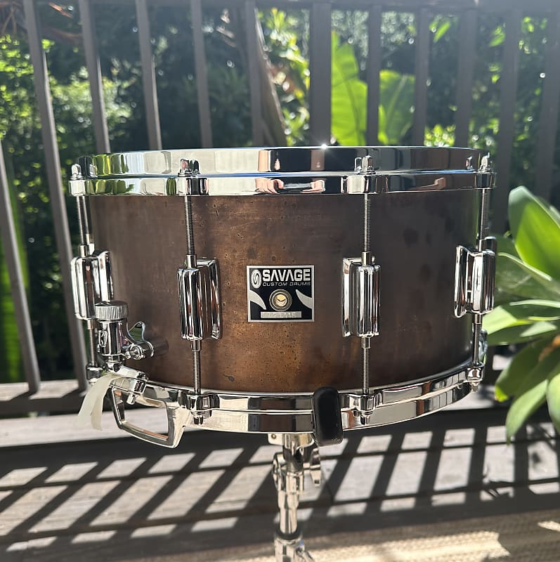 NEW! Savage Custom Sand Cast 3mm 14x7 Bell Brass snare drum | Reverb