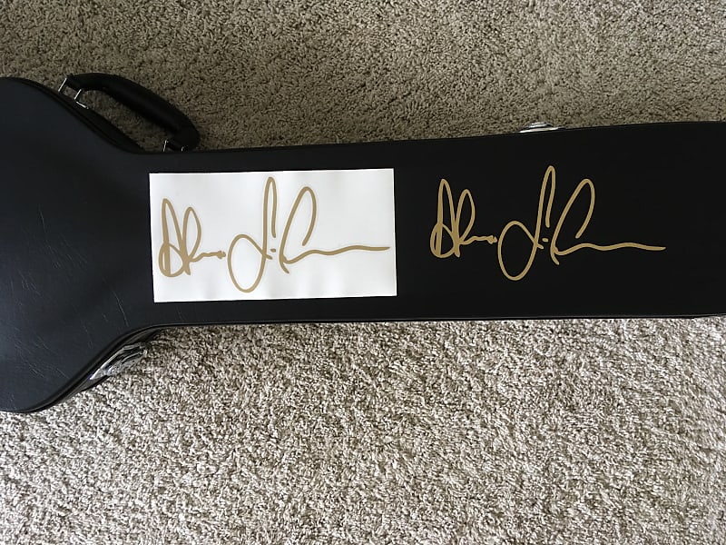 Epiphone Alex Lifeson Rush Signature Case Decal Gold | Reverb