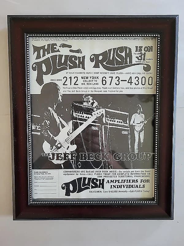 Lot of 5 Original Jeff Beck Framed Ads Original 1969-1976 | Reverb