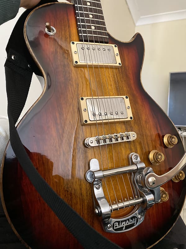 Warmoth Les paul style guitar body with bridge, bigsby and | Reverb