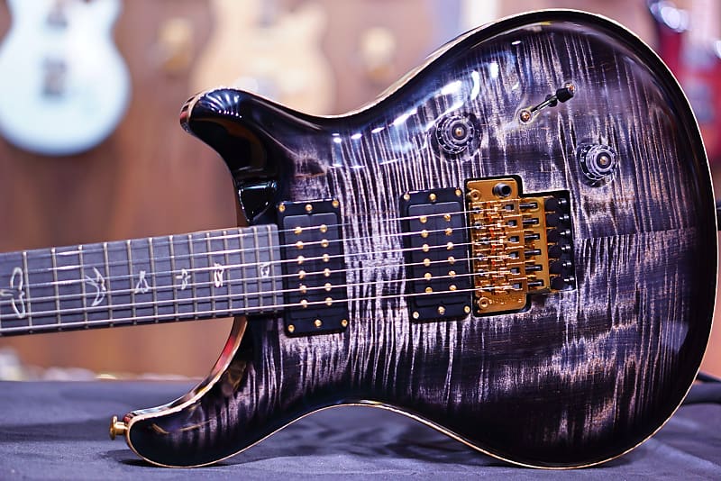 PRS Custom 24 Floyd wood library charcoal burst Torrefied | Reverb