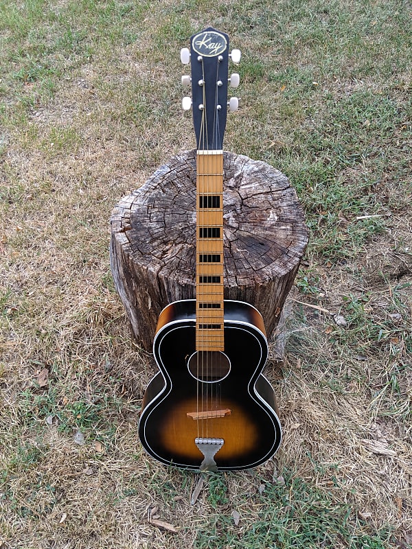 Kay N2 Parlor Guitar 1950s Tobacco Burst | Reverb