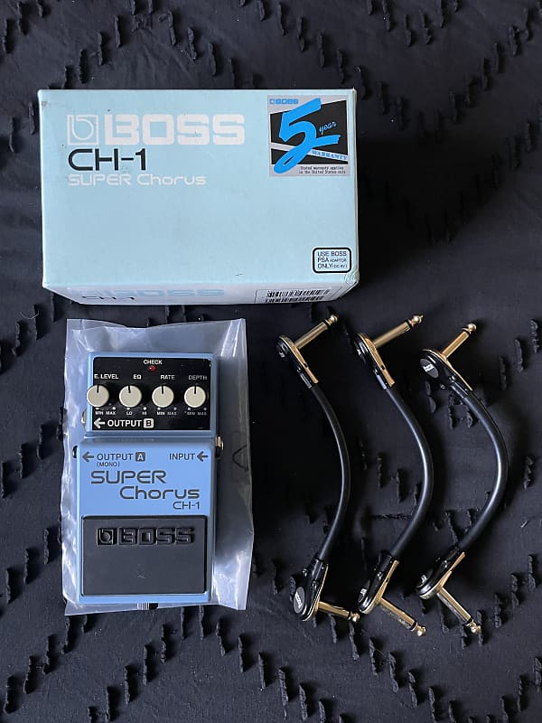 Boss CH-1 Stereo Super Chorus Pedal with 3 patch cables | Reverb