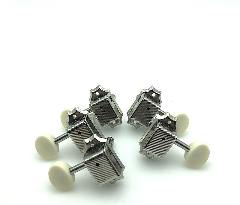 3x2 Vintage Deluxe Style Tuners Nickel/Ivory | Reverb