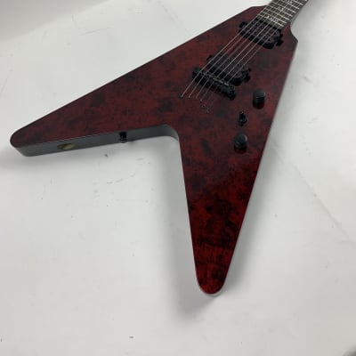Schecter V-1 Apocalypse Red Reign Electric Guitar Prototype | Reverb