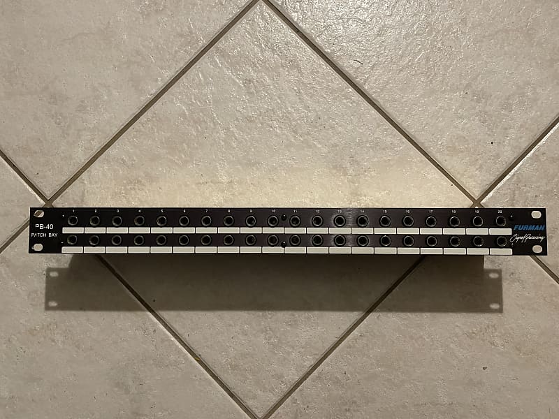 Furman PB-40 Patch Bay Rackmount Signal Routing USA Made | Reverb