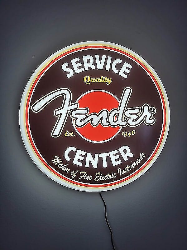 Fender Guitars Dealer Style Light Up Sign Killer Cool Man | Reverb
