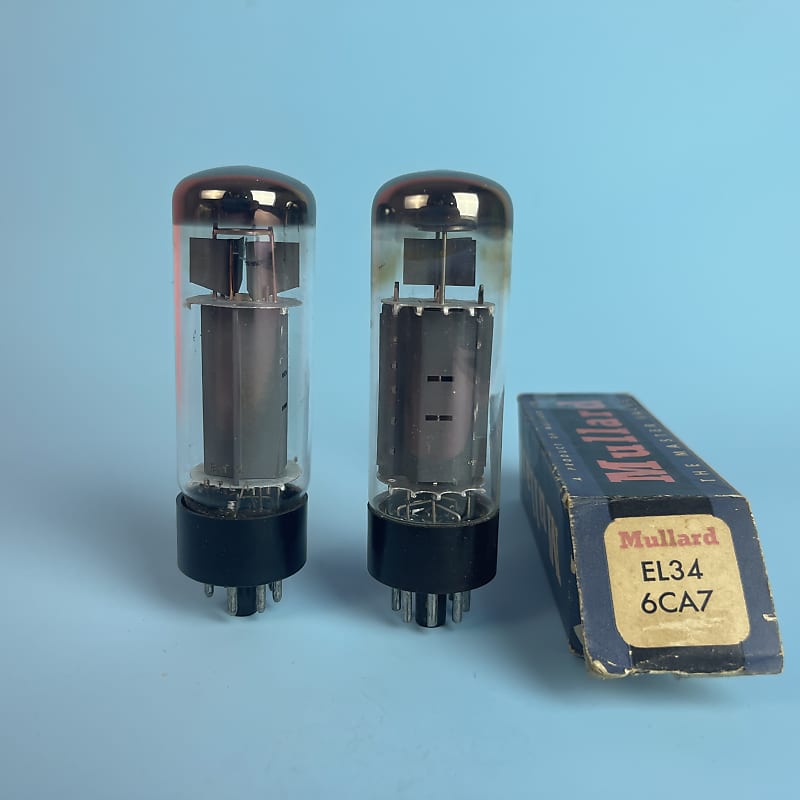 NIB NOS Mullard EL34 Matched Pair Vintage Vacuum Tubes - Fuzz | Reverb