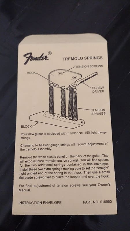 Fender American Vintage Stratocaster Reissue Tremolo Spring | Reverb