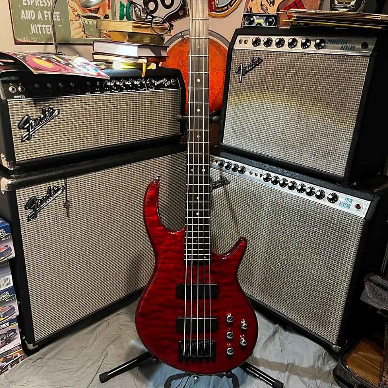 Carvin Icon IC5 -5 String Bass Guitar 2010 - Ruby Red | Reverb