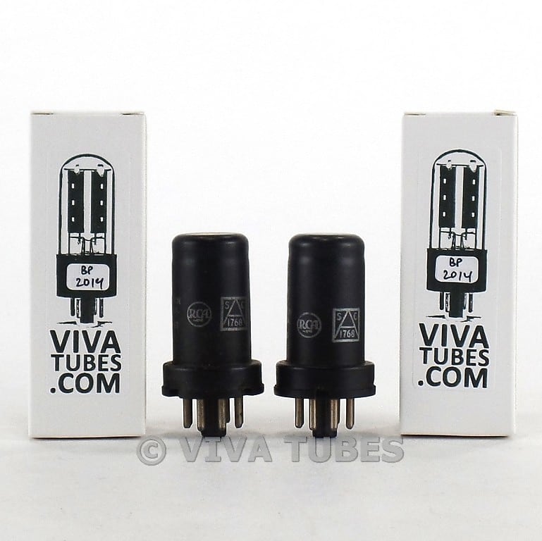Tests NOS Matched Pair RCA USA JAN-CRC-6SH7 Metal Rust Vacuum | Reverb