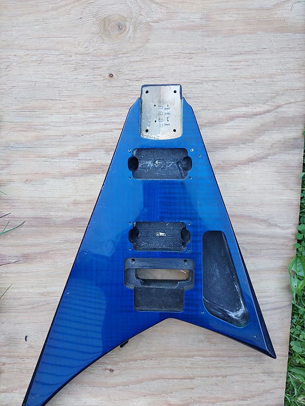 Jackson Flame top RR3 Rhoads Flying V body husk MIJ Japanese | Reverb