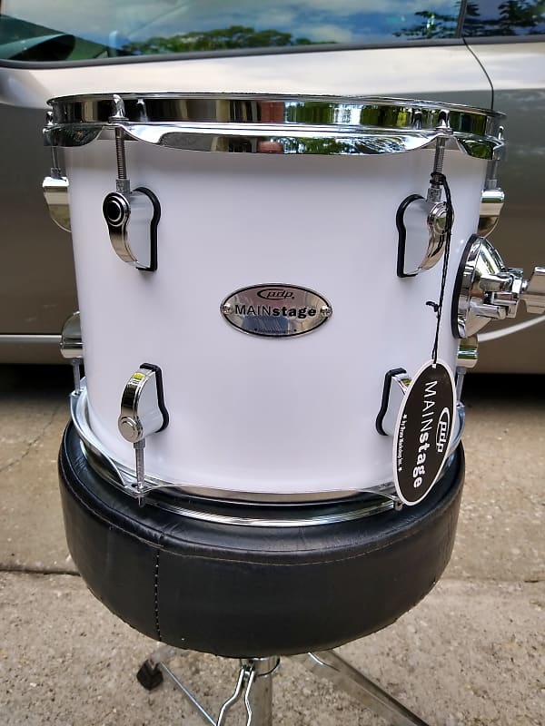 PDP/DW 12"(Diameter)X9"(Depth) Tom White Wrap | Reverb