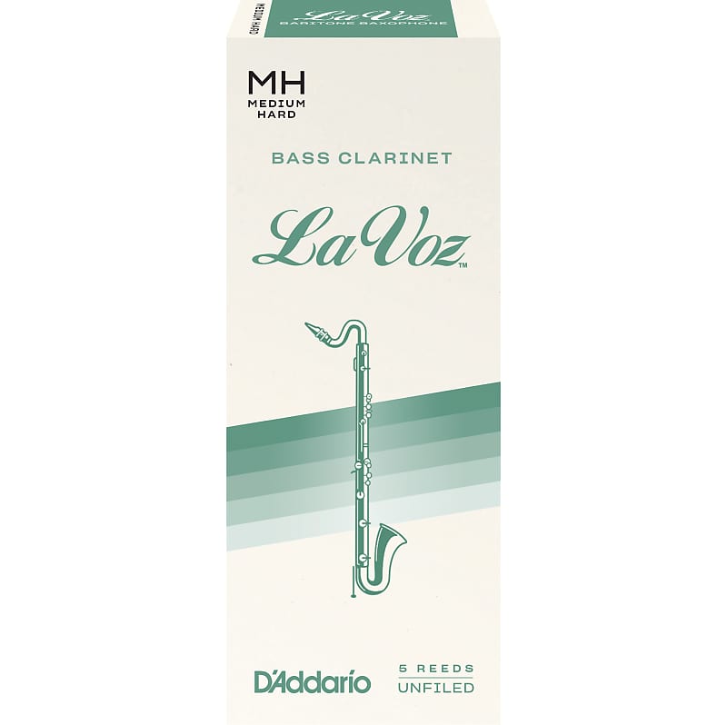 La Voz Bass Clarinet Reeds - Medium/Hard 5 Pack | Reverb