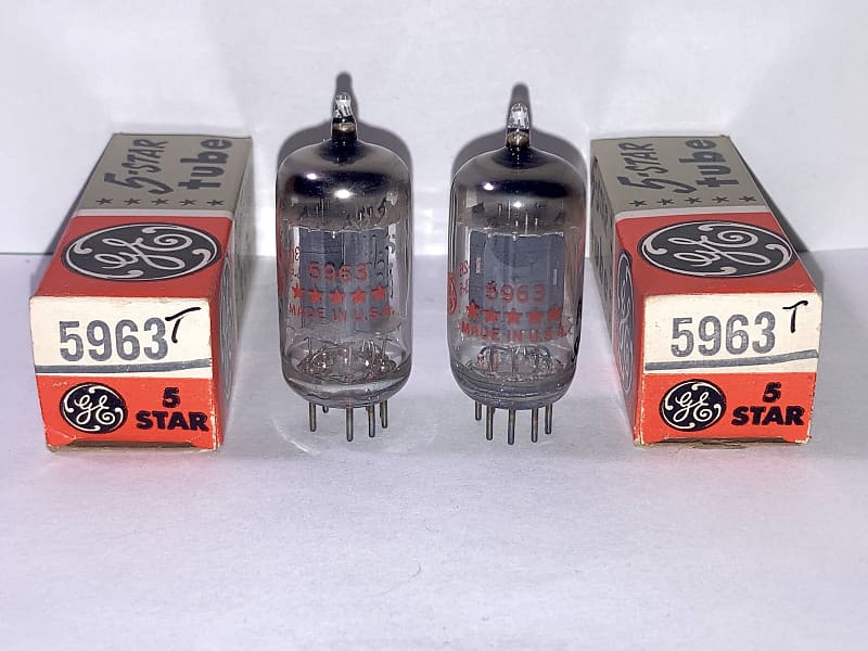 1961 GE 5963 12AU7 ECC82 5 Star Tubes, Platinum Matched | Reverb UK