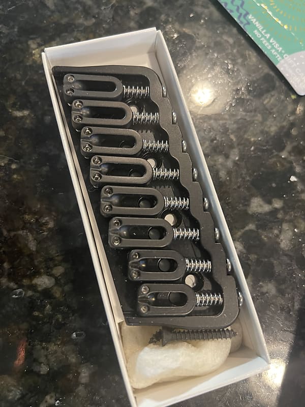 Hipshot Multiscale 8 string bridge 21° Black | Reverb