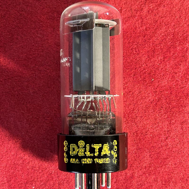 Delta 6L6GC Gold Amplifier Tube 1990s - Clear Glass/ Black | Reverb