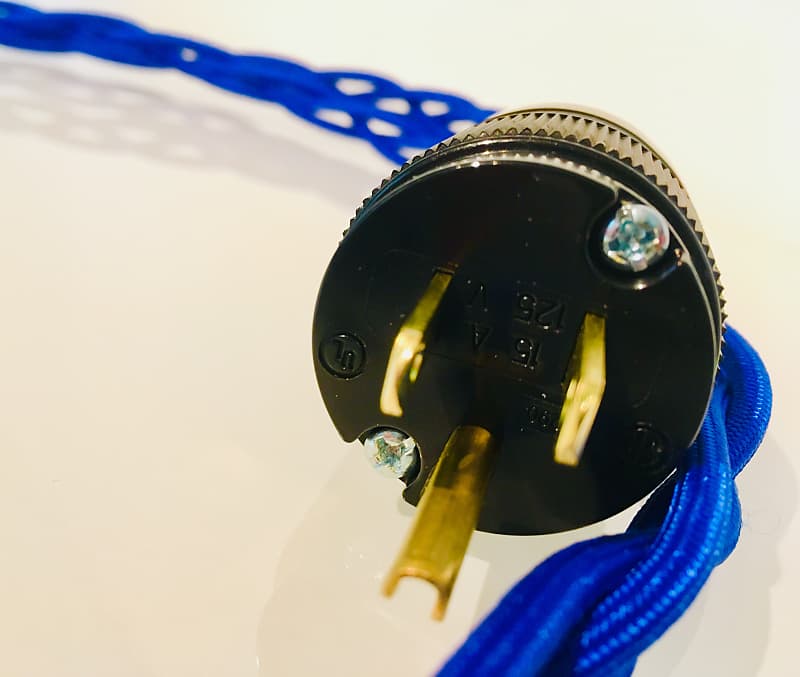 Pinetree Audio Iso-Braid AC Power Cable 10 Feet Electric Blue | Reverb