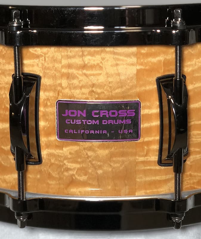 Jon Cross Custom Stave 6"x14" Tiger Maple Snare Drum - MINT! | Reverb