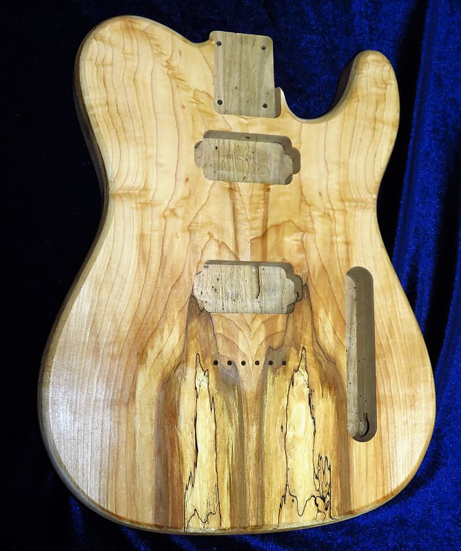 Spalted Maple Top / Aged Butternut Telecaster Tele Body | Reverb