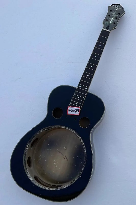 Black Dobro Resonator Guitar Body, and Neck DIY Project | Reverb