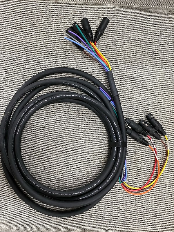 Lake Cable 19.5-foot 8-Channel (x4) XLR-M to (x4) XLR-F | Reverb