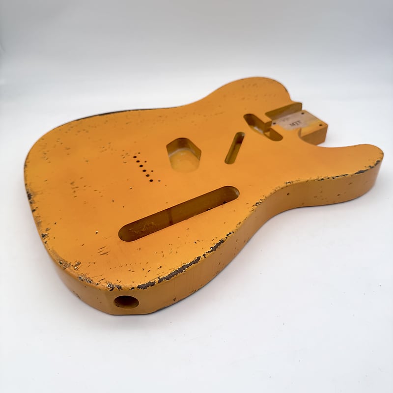 MJT Telecaster Relic Body Alder Nitro Butterscotch Light | Reverb