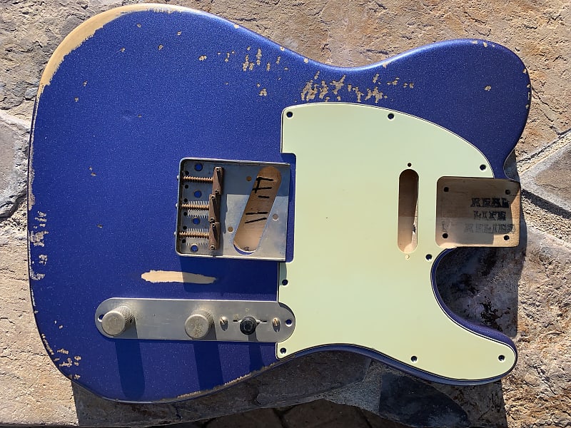 Real Life Relics Tele Telecaster Body Deep Blue Sea | Reverb Canada