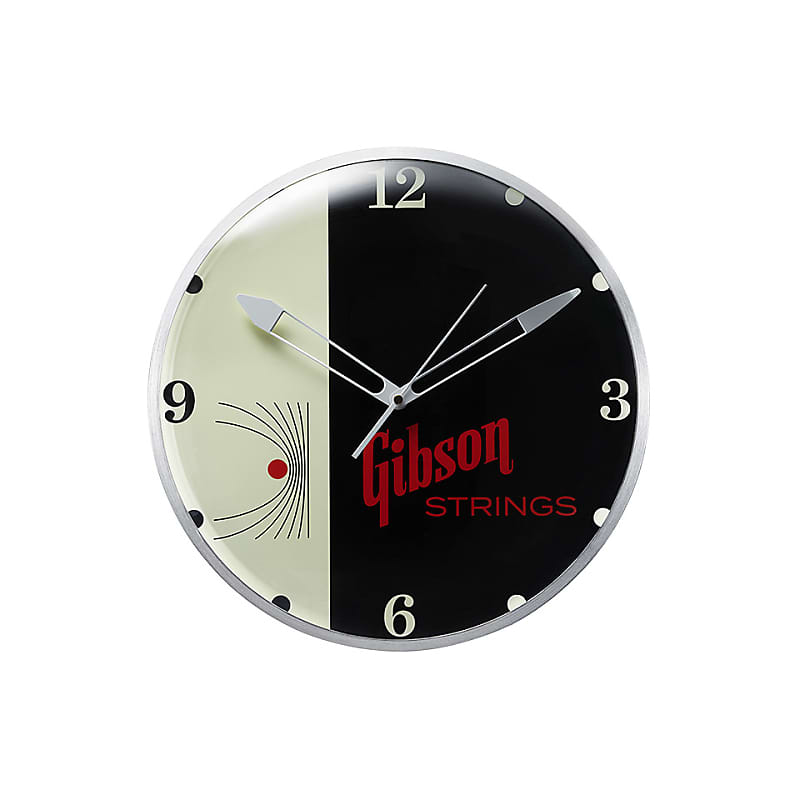 Gibson Vintage Lighted Wall Clock - Gibson Strings | Reverb