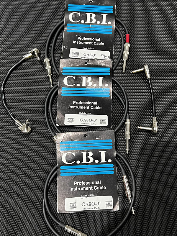 CBI Cables GA8Q-3 & GA3-3 Mid 90’s - Black | Reverb