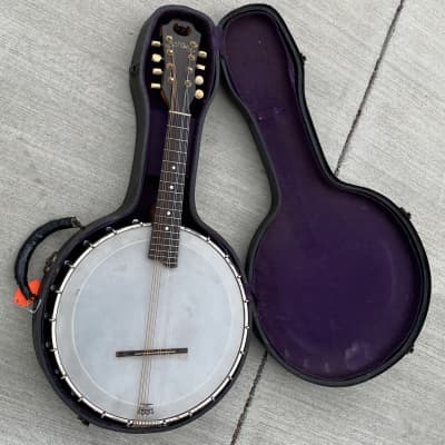 SS Stewart Mandolin Banjo 8 String Banjo with Case | Reverb