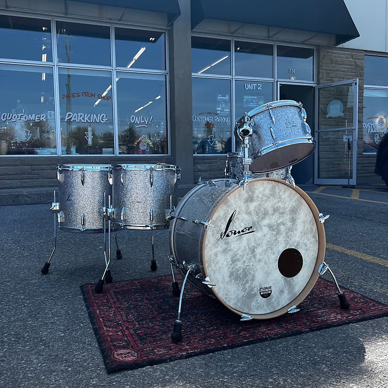 Sonor Vintage Series Silver Sparkle 22/13/14/16/snare | Reverb