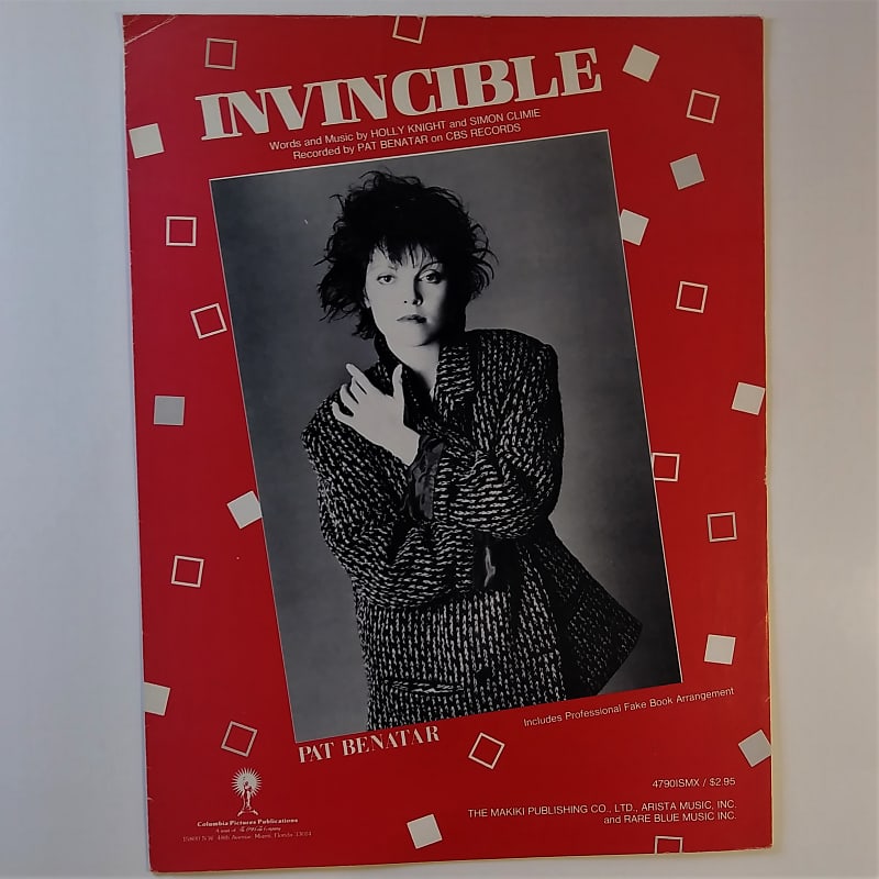 Pat Benatar "Invincible" Sheet Music (1985) | Reverb