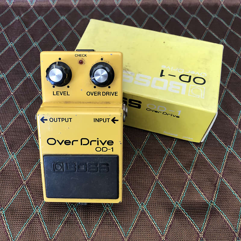 Boss OD-1 Overdrive Made in Japan 1980s - Yellow | Reverb UK