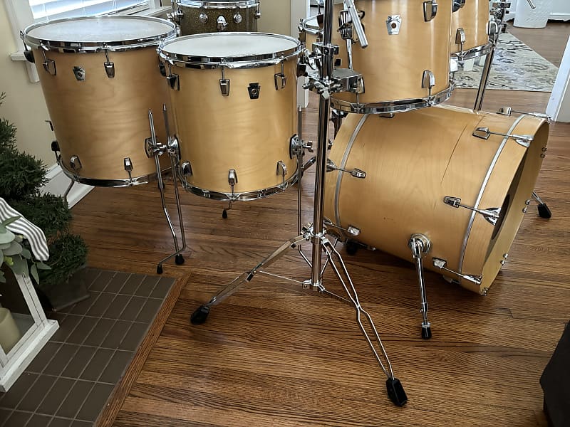 Ludwig Classic downbeat Natural stain drum set drums | Reverb