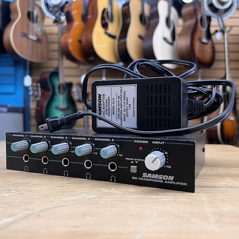 Samson Q5 Headphone Amplifier w/ Power Supply | Reverb