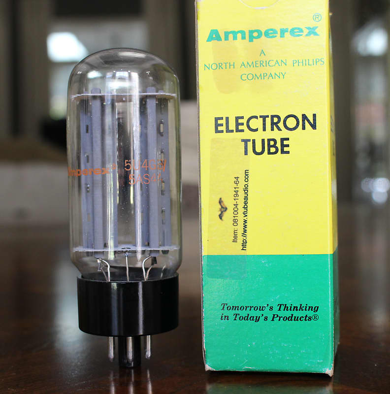 Amperex - GE 5U4GB 5AS4A NOS Tube - 1971 - D Getter - NIB - | Reverb