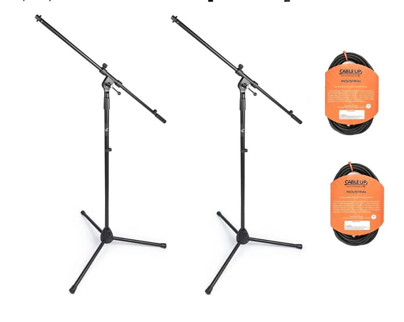 (Mint) Vu MST100 2 pack - 2x Tele Boom Mic Stand and 2x 25' | Reverb