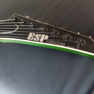 ESP Custom shop horizon 7 strings 2001 Trans green | Reverb