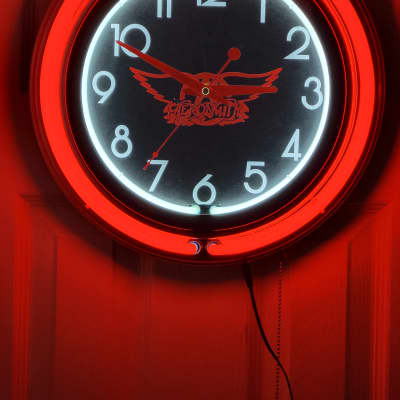Rolling Stones Double Neon Red/White Wall Clock Killer Cool | Reverb