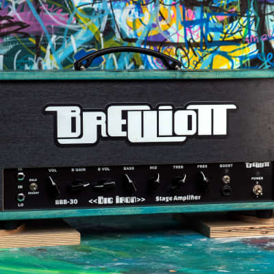 Brelliott BBB-50 Custom - Deep Sea Green hardwood cabinet | Reverb