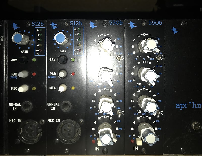 Loaded API Lunchbox 512b Mic preamps 550b eq pair | Reverb