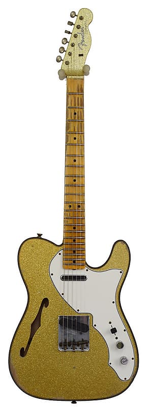 Fender Telecaster Custom 60 Thinline Gold Sparkle | Reverb